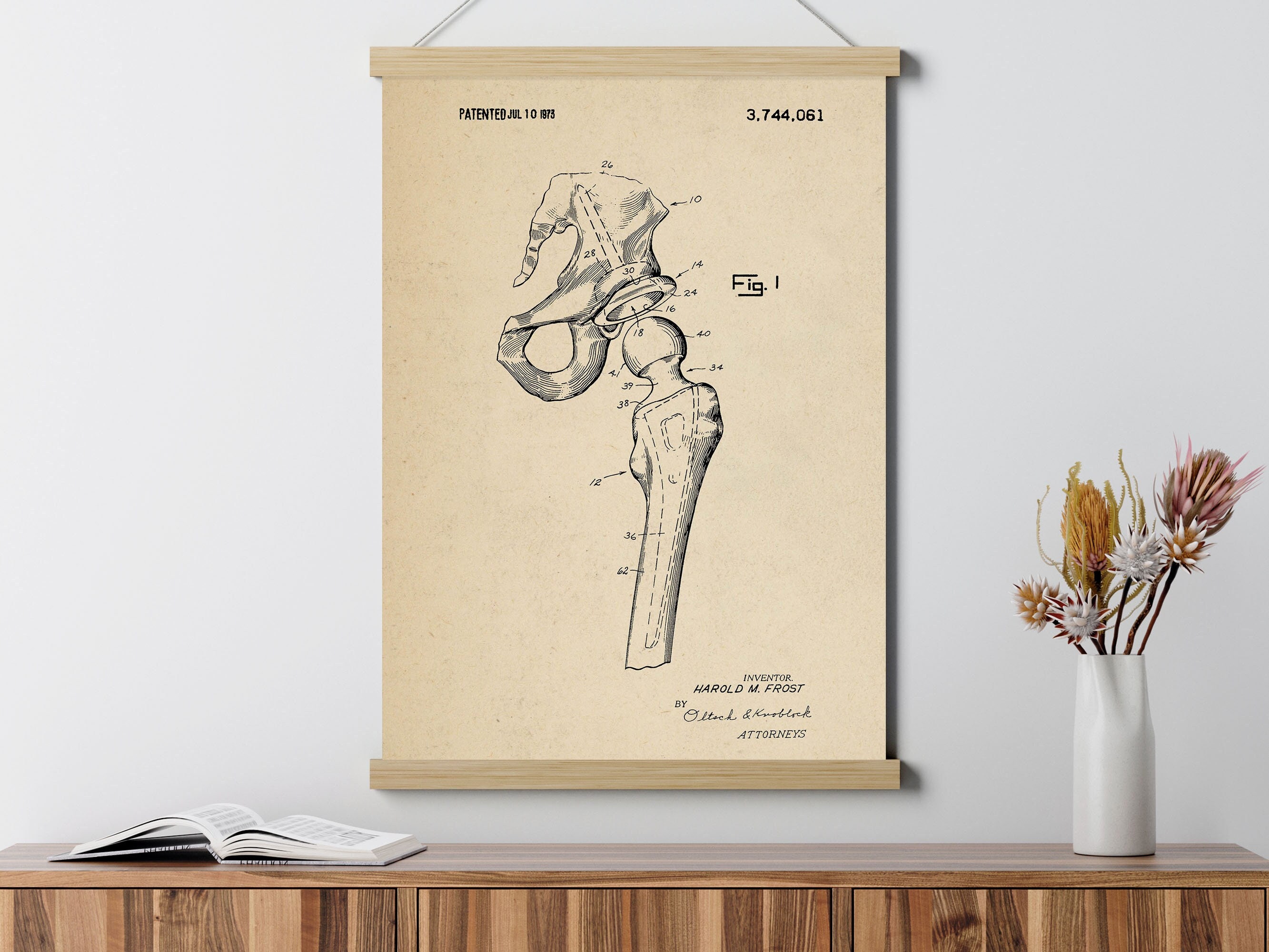 Anatomical Skeleton Patent Poster Print, Anathomy Wall Art, Doctor Gift ...