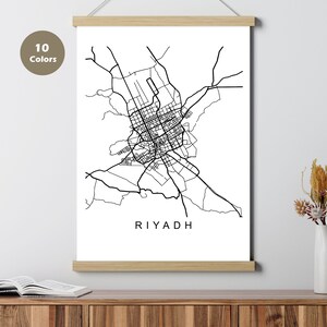Riyadh City Map Poster, Saudi Arabia, Map Print, Canvas Wall Art ...
