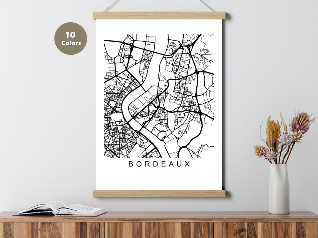 Bordeaux City Map Poster, France, Europe Map Print, Printable Wall Art ...