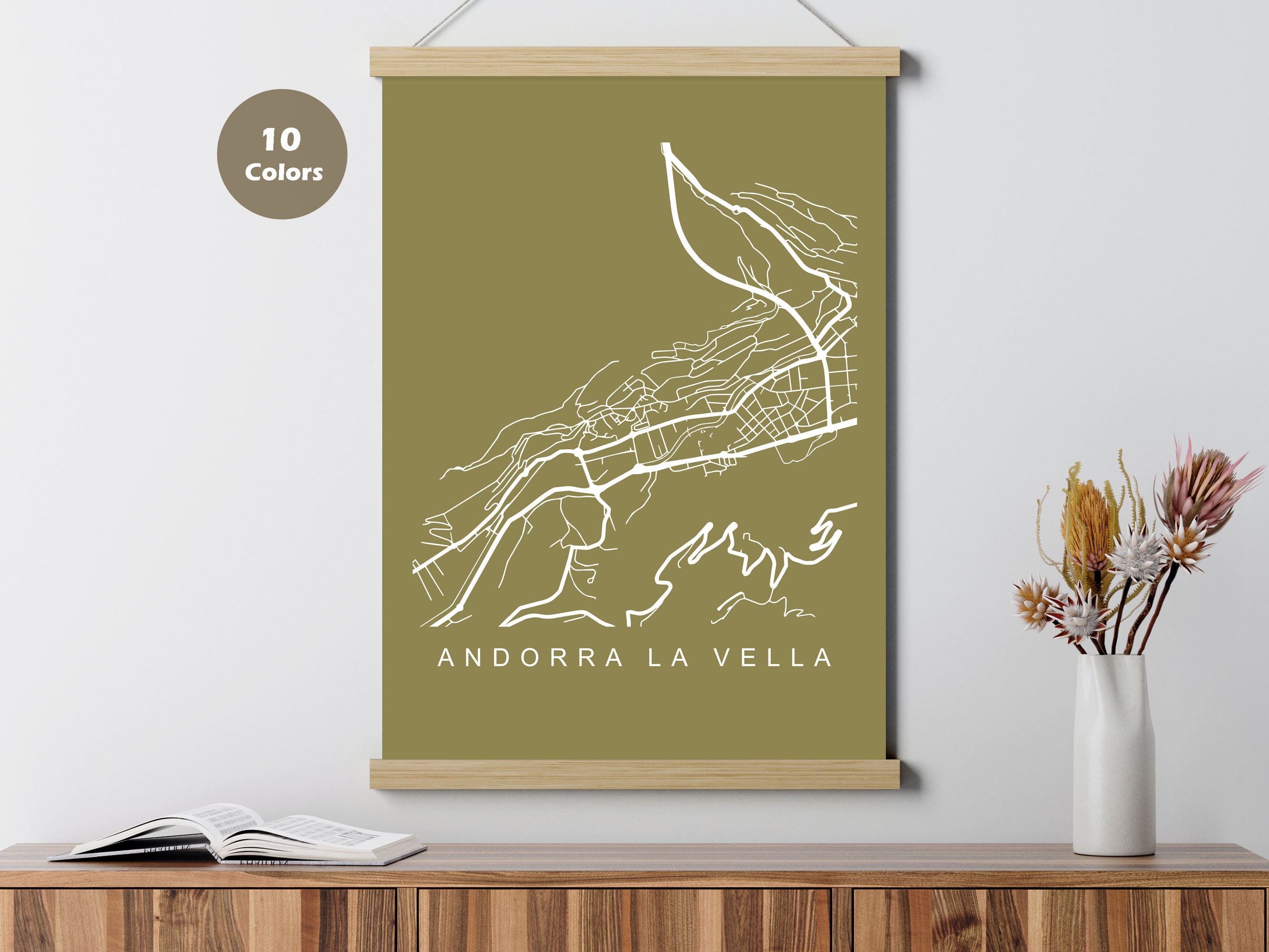 Andorra La Vella City Map Poster, Andorra, Map Print, Printable Wall ...