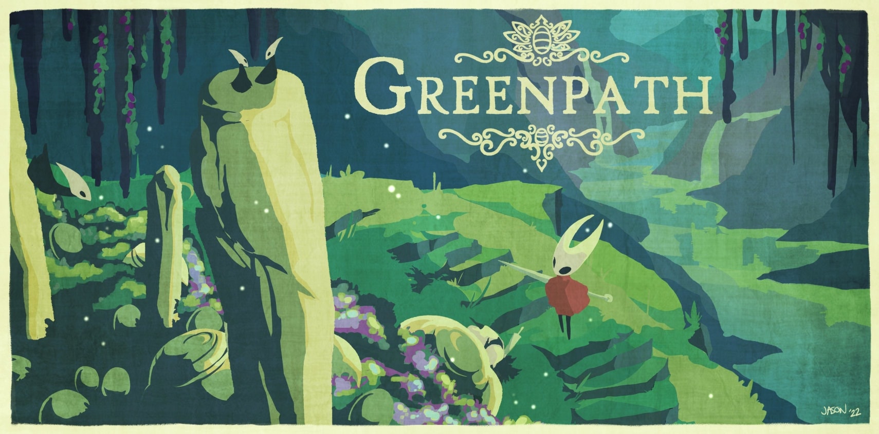 Hollow Knight Poster Art Print: Hornet & Greenpath - Etsy