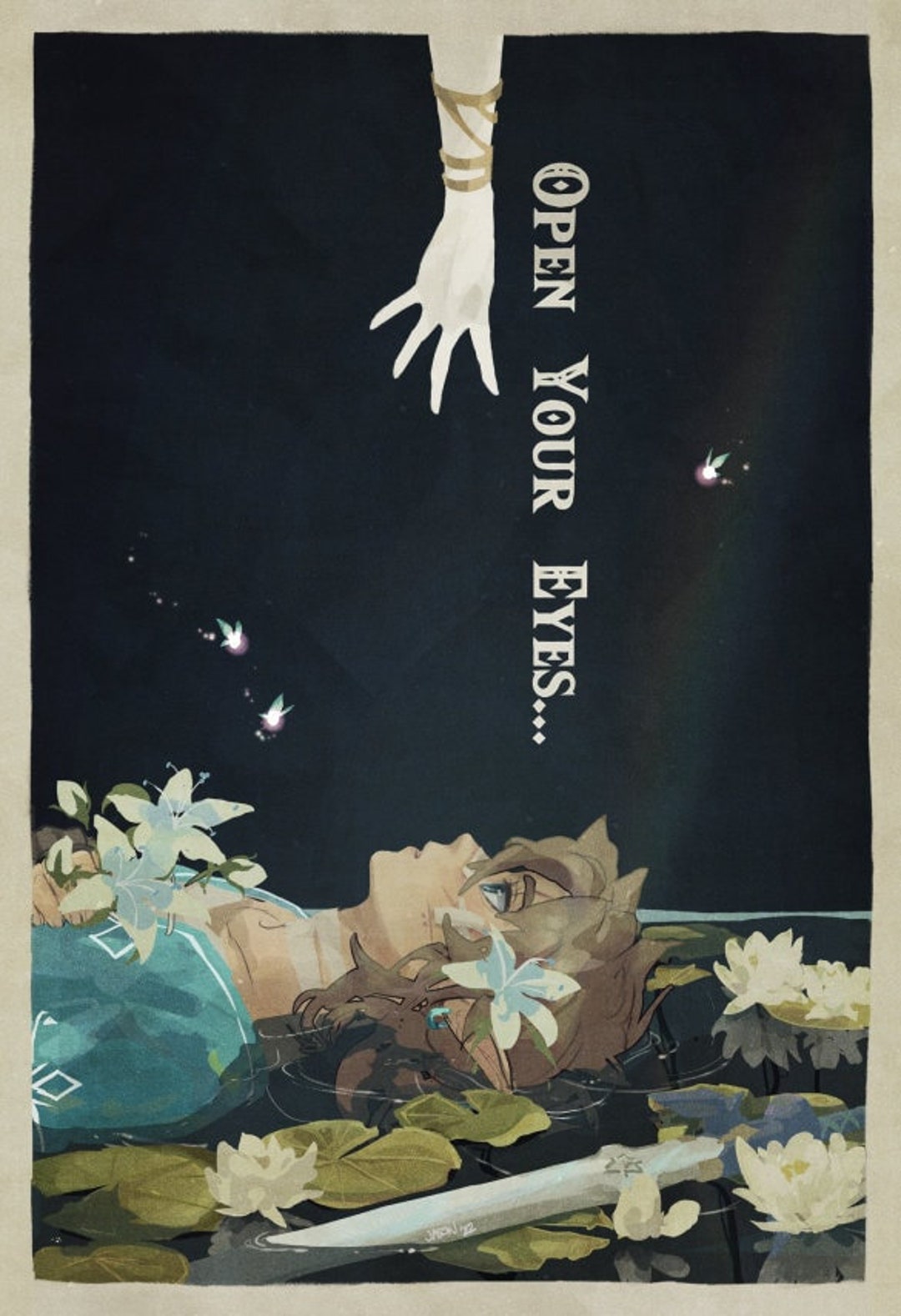 Legend of Zelda Poster Art Print: Open Your Eyes - Etsy