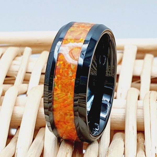 Mens Ring Orange - Etsy