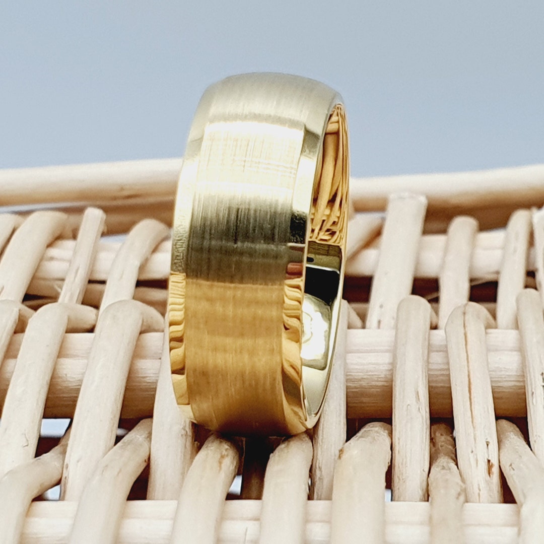 Mens Wedding Ring 8MM Wide Engraved Ring Proposal Ring - Etsy