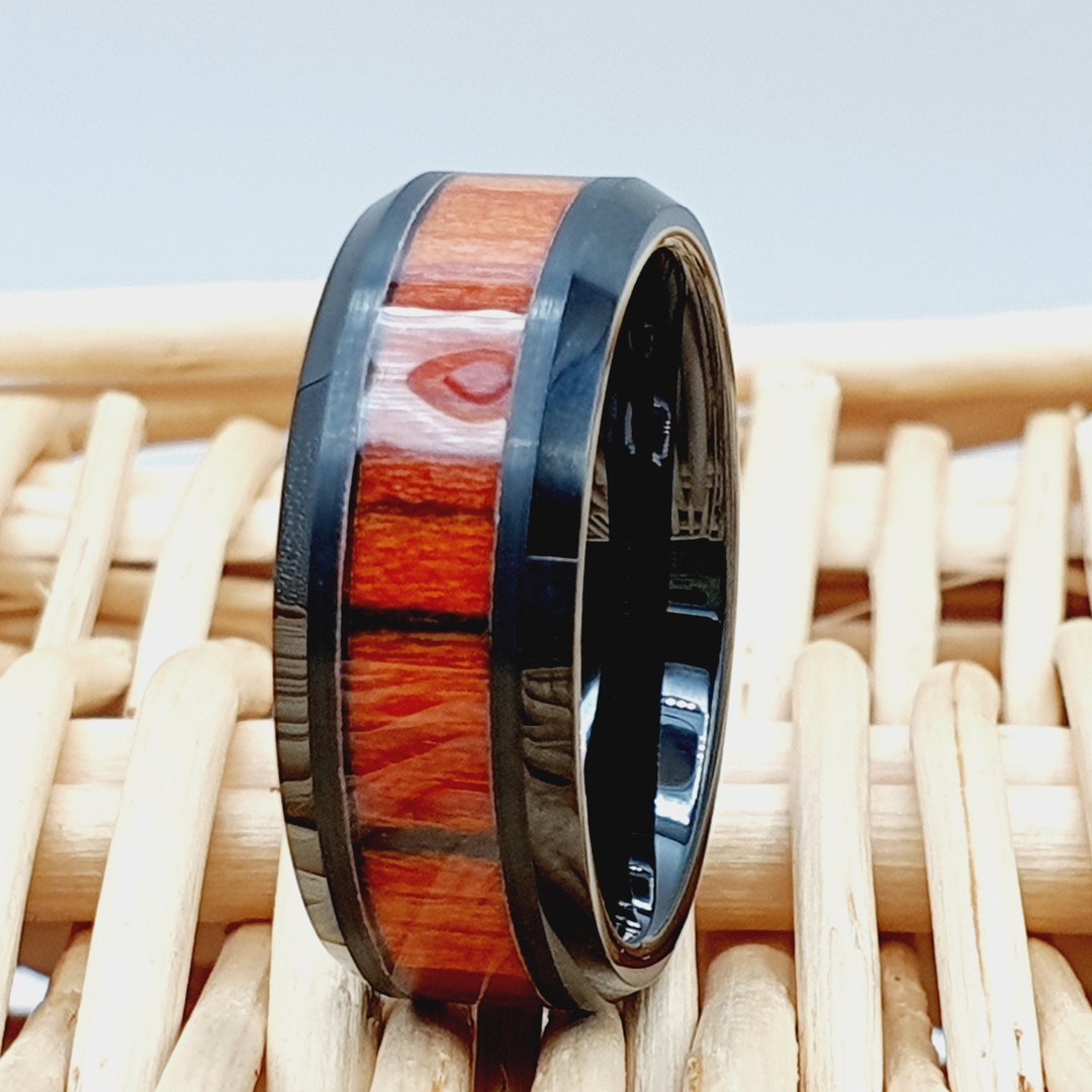 Wooden Ring, Mens Wedding Bands, Wedding Bands, Tungsten Band, Men's ...