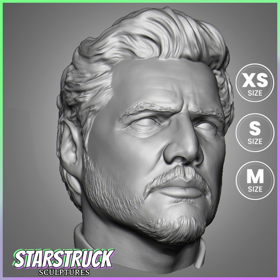 Pedro Pascal | Joel | Head Sculpture | Home Décor | Sizes XS, S,M | 3D Printed. Starstruck ...