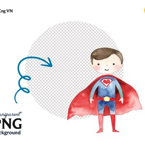 Cute Superhero Boys Clipart Instant Download PNG - Etsy Australia