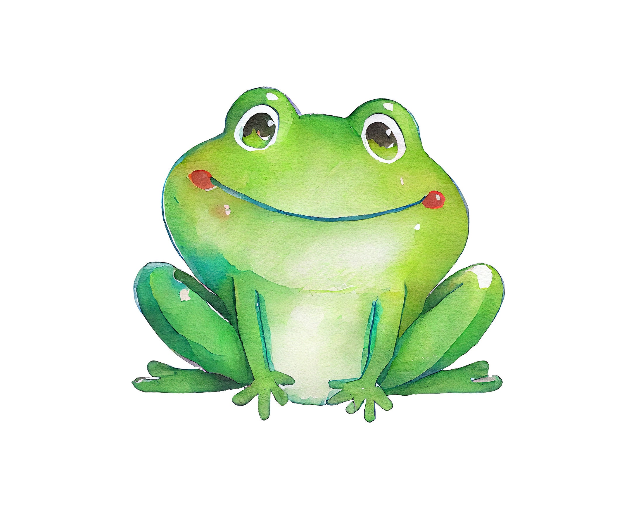 Watercolor Frog Frog Clipart Frog PNG Frog Clipart Frog - Etsy