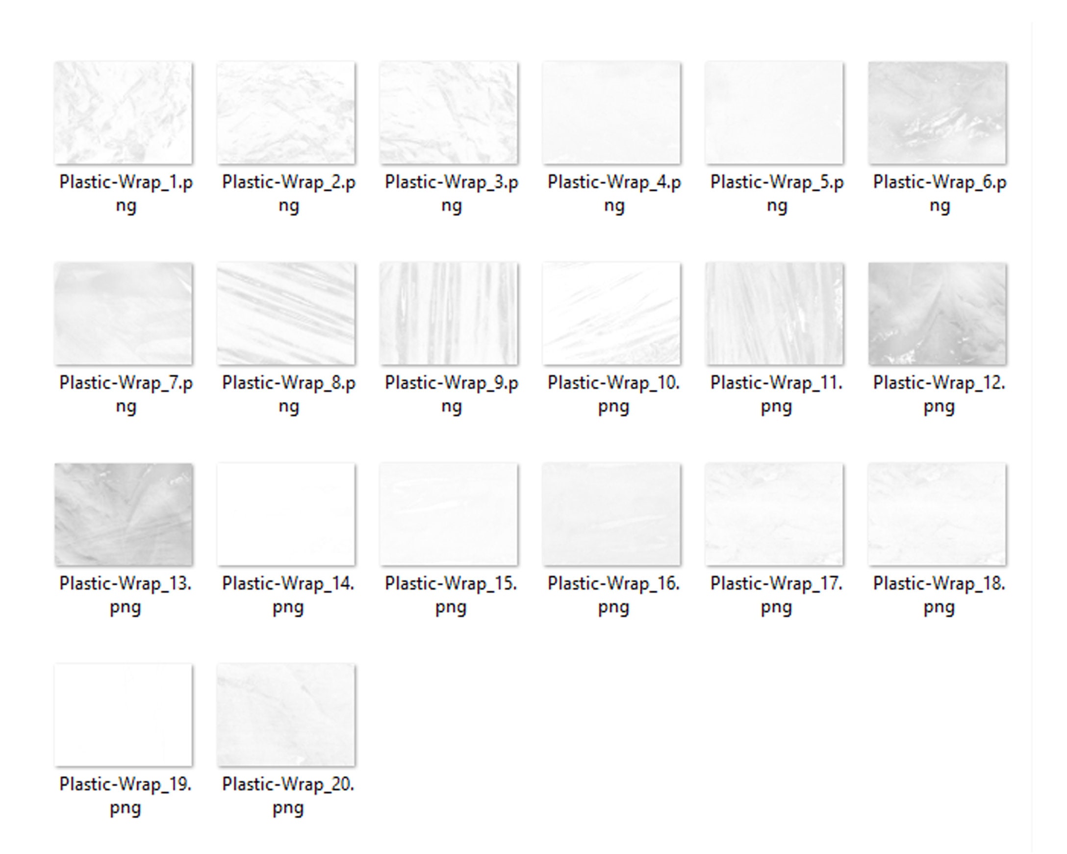 20 PLASTIC WRAP Overlaysplastic Wrap Overlays Plastic - Etsy