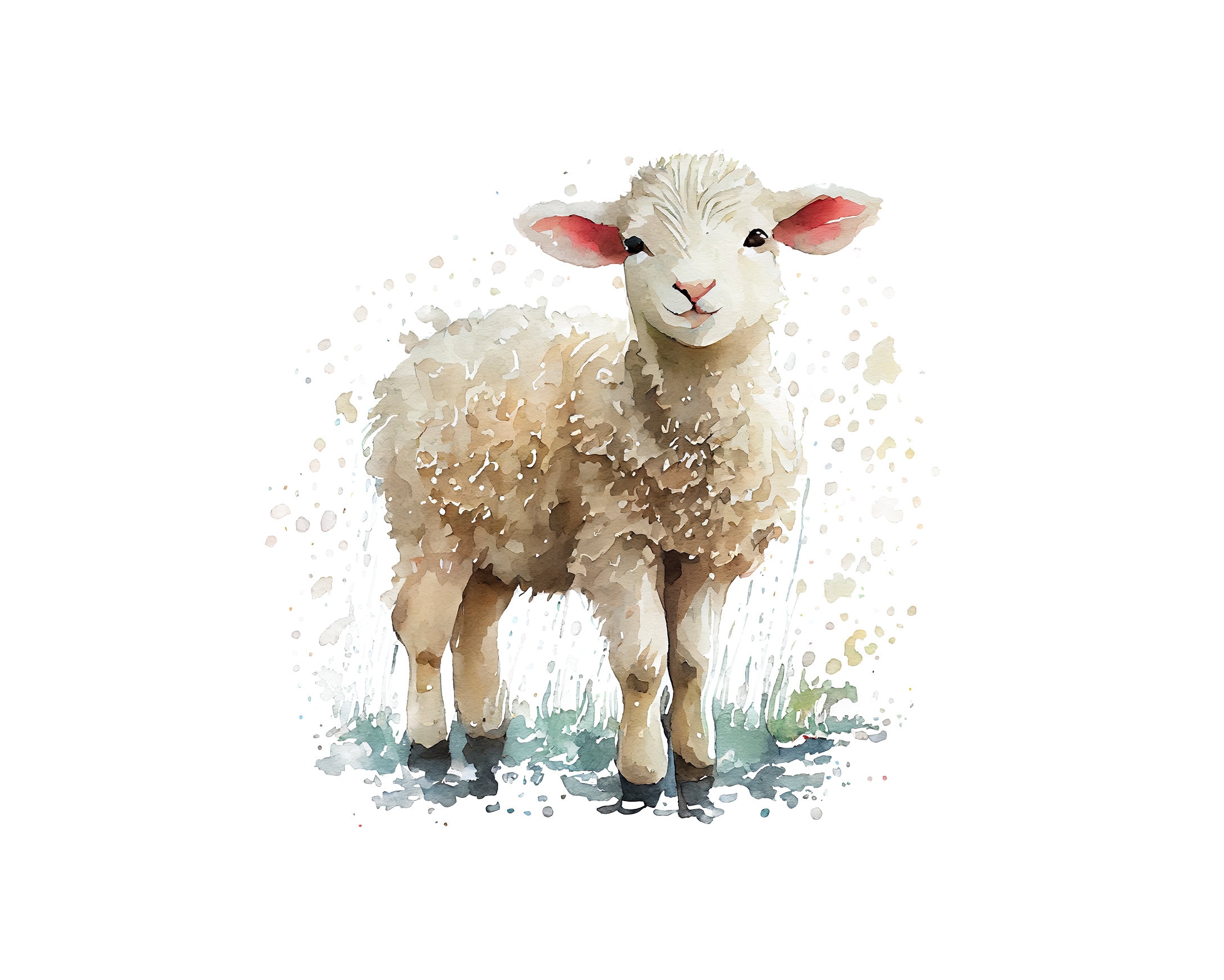 Sheep Watercolor Clipart Sheep PNG Cute Baby Shower - Etsy