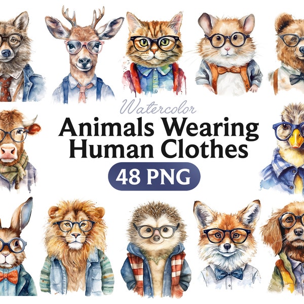 Animals in Clothes - Etsy UK