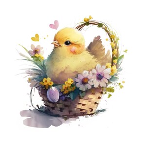 Easter Chicks Clipart Bundle, Easter Png, Cute Baby Chickens, Easter ...