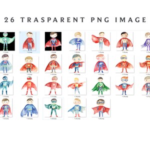 Cute Superhero Boys Clipart Instant Download PNG - Etsy Australia