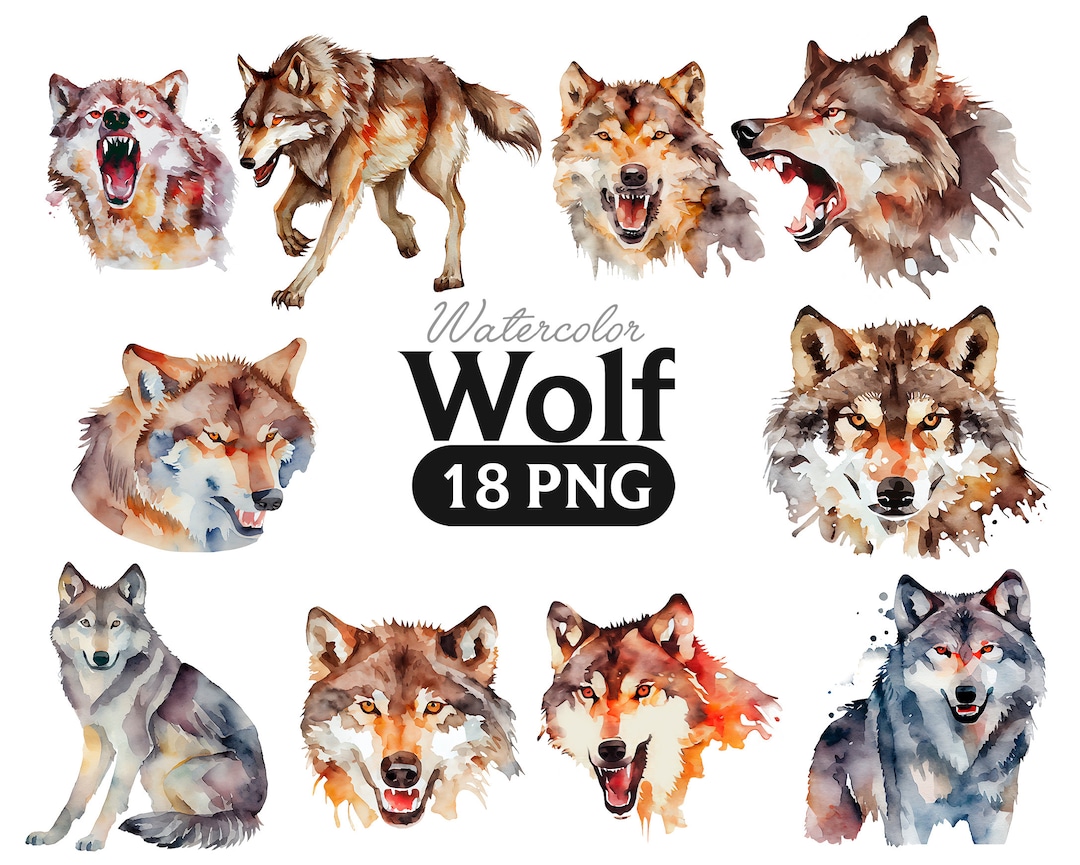 Wolf Png, Watercolor Wolf, Wolf Clipart, Wolf PNG, Wolf Clipart, Wolf ...