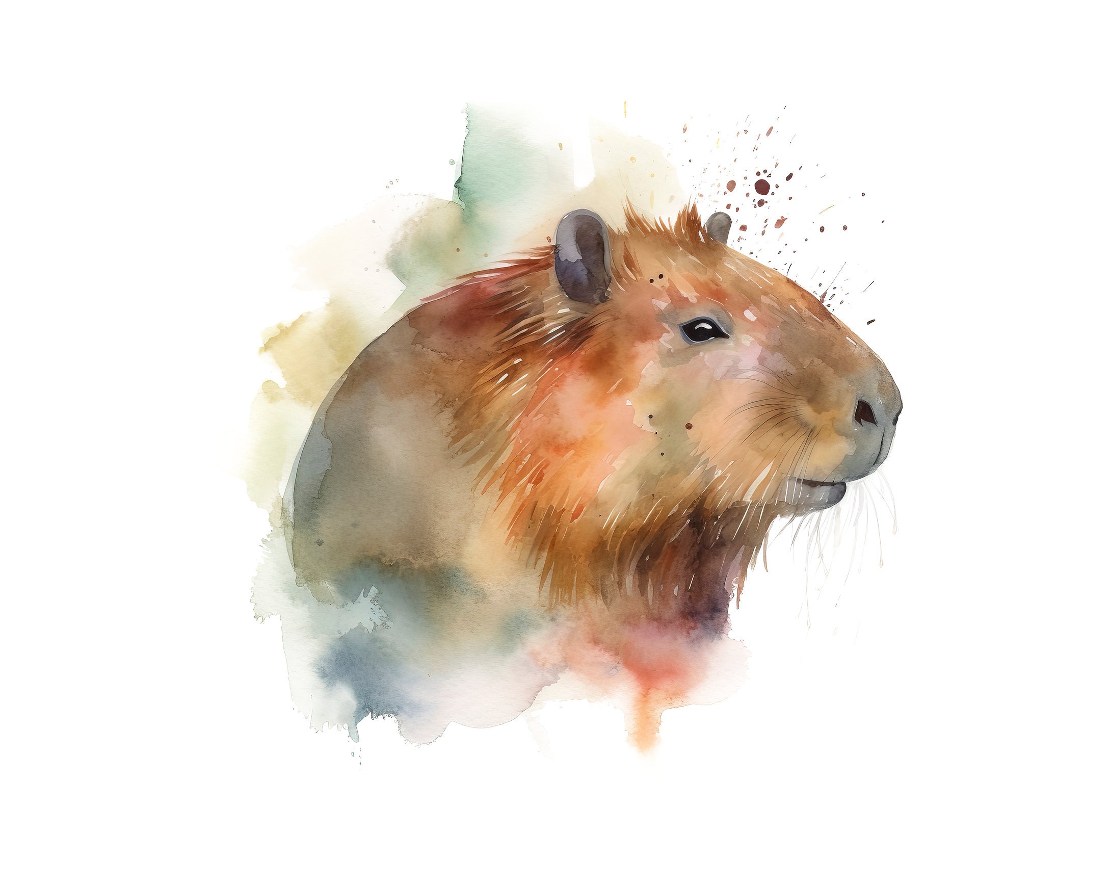 Watercolor Capybara Capybara PNG Capybara Clipart - Etsy