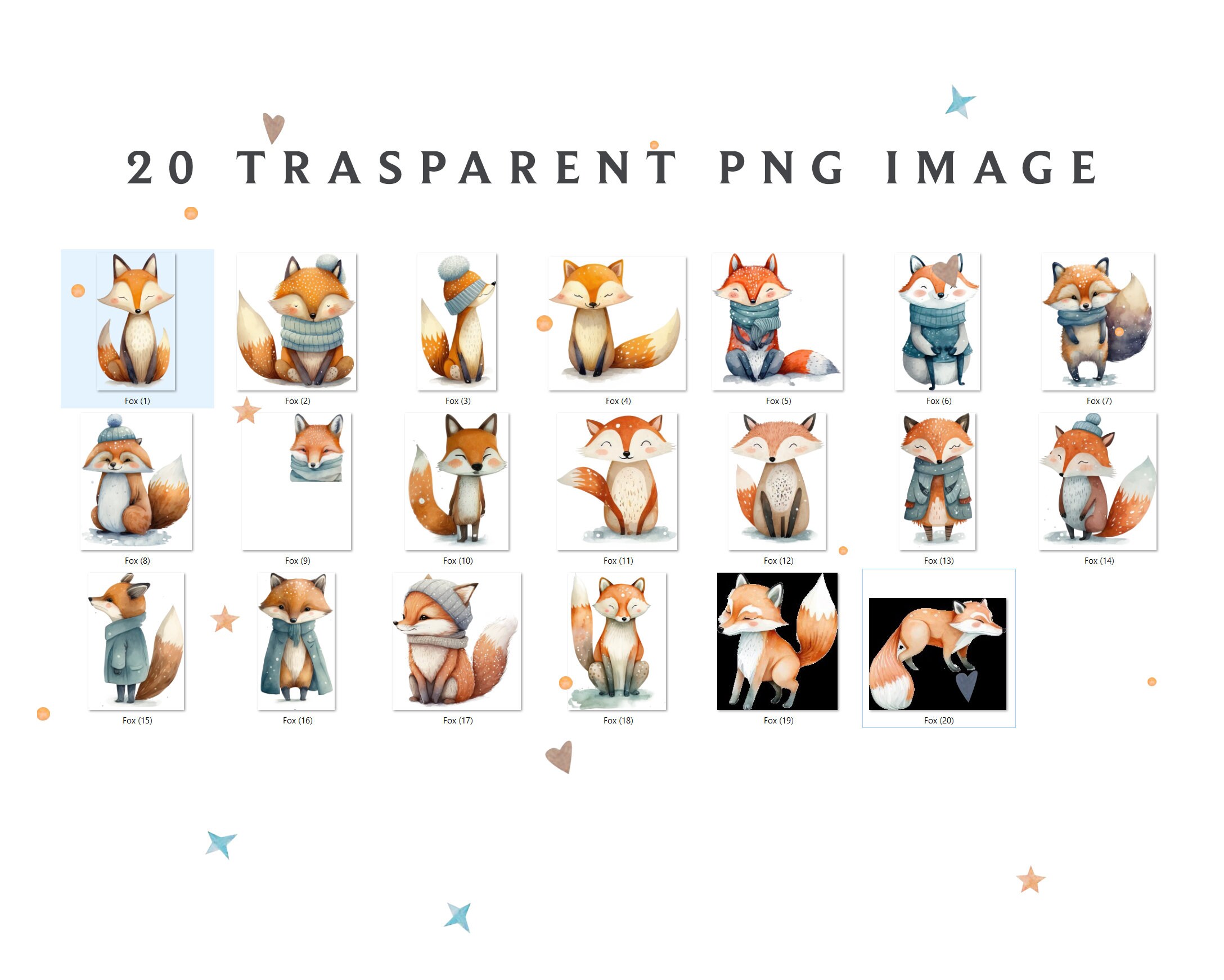 Fox Watercolor Clipart Watercolor Fox Fox Clipart Fox PNG - Etsy