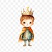 Prince Watercolor Clipart, Princess Clipart, Crown Clipart, Gift ...