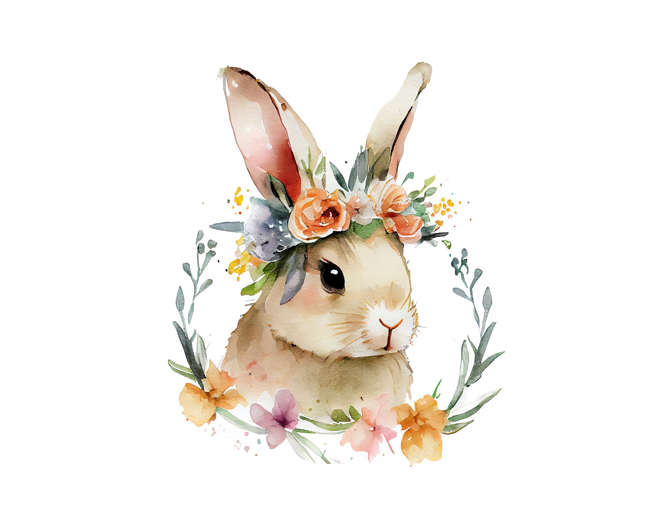 Easter Bunny Watercolor Clipart Bunny Watercolor Clipart - Etsy