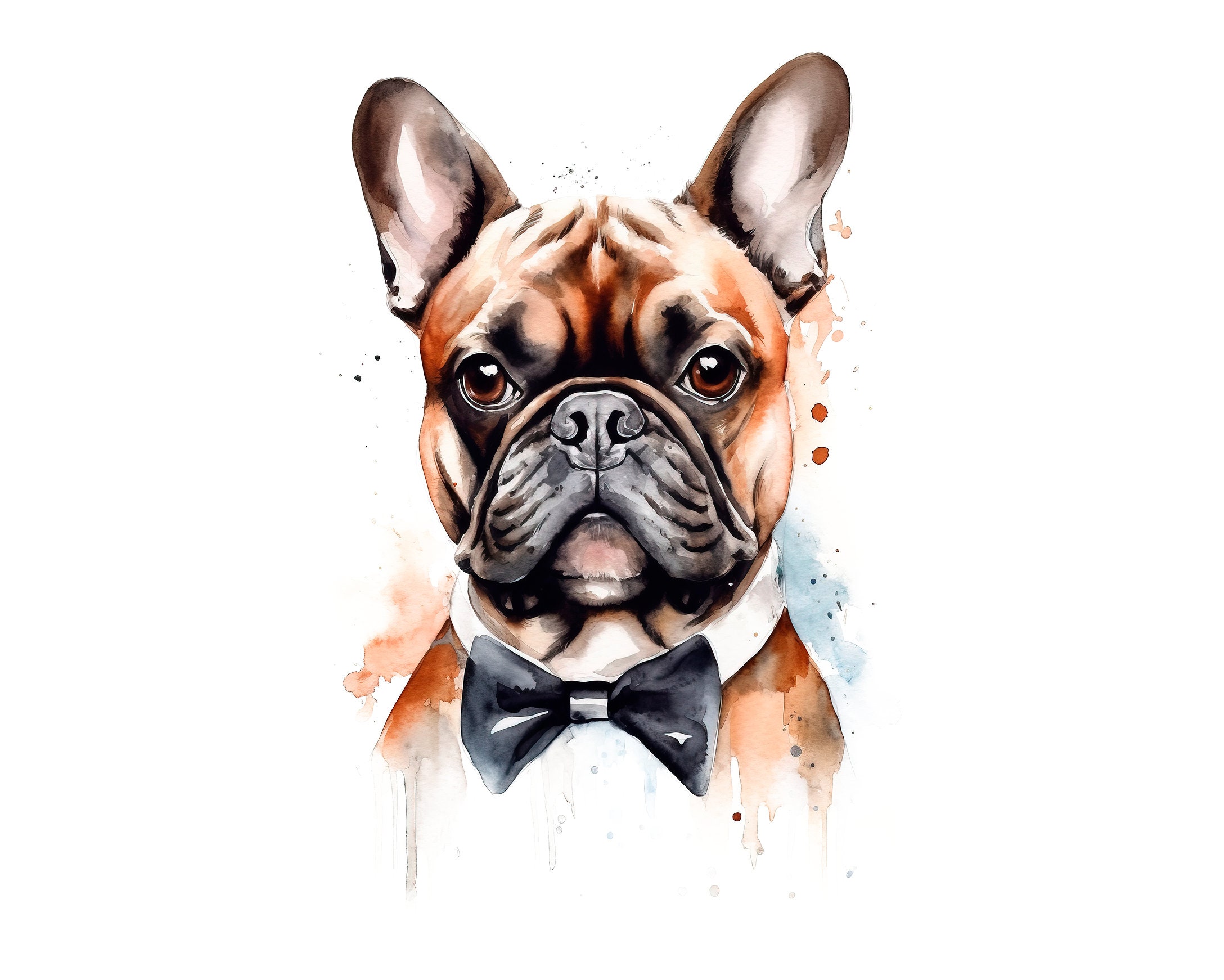 French Bulldog Clipart Cute Dog Clipart Dog PNG Watercolor - Etsy