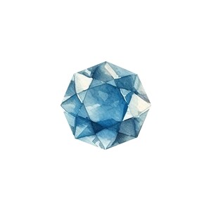 Watercolor Diamonds Clipart, Hand Drawn Diamond Clip Art, Watercolor ...