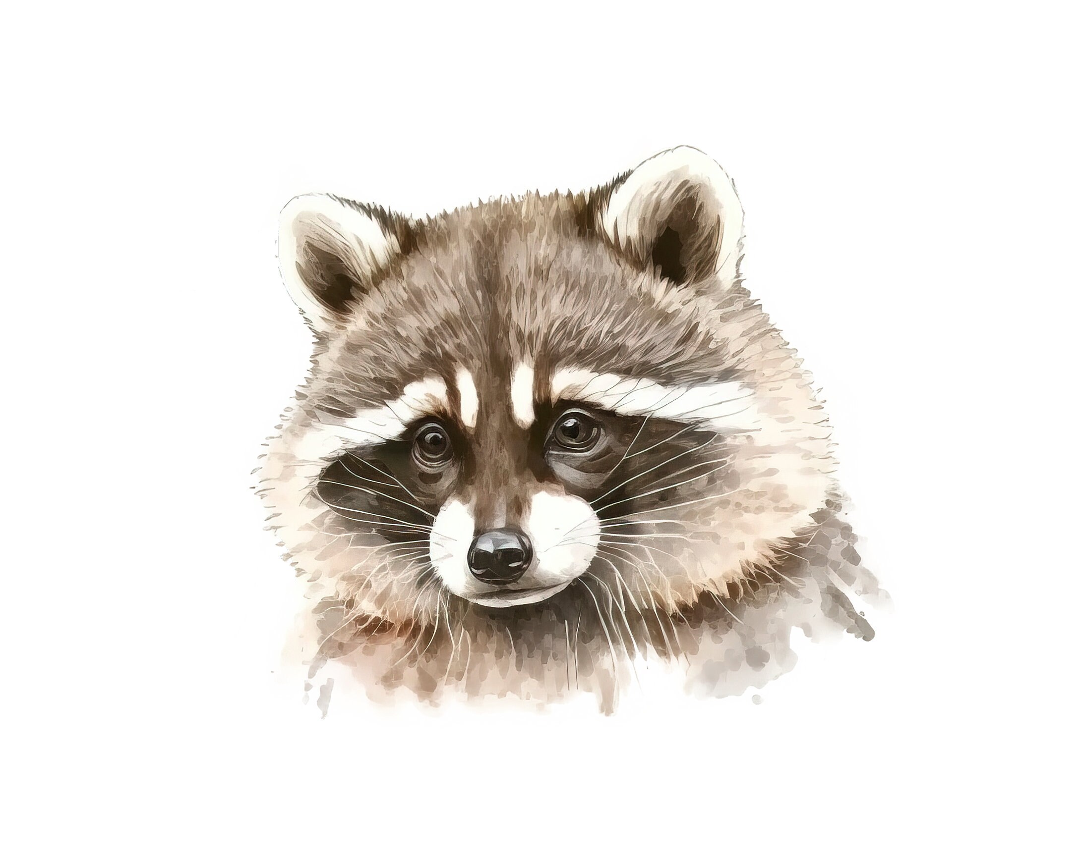 Watercolor Raccoon Raccoon Clipart Raccoon Animal Raccoon - Etsy