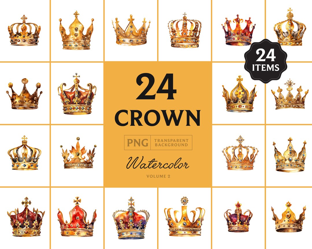 Crown Png, Watercolor Crown, Crown Clipart,crown Clipart, Crown Art ...