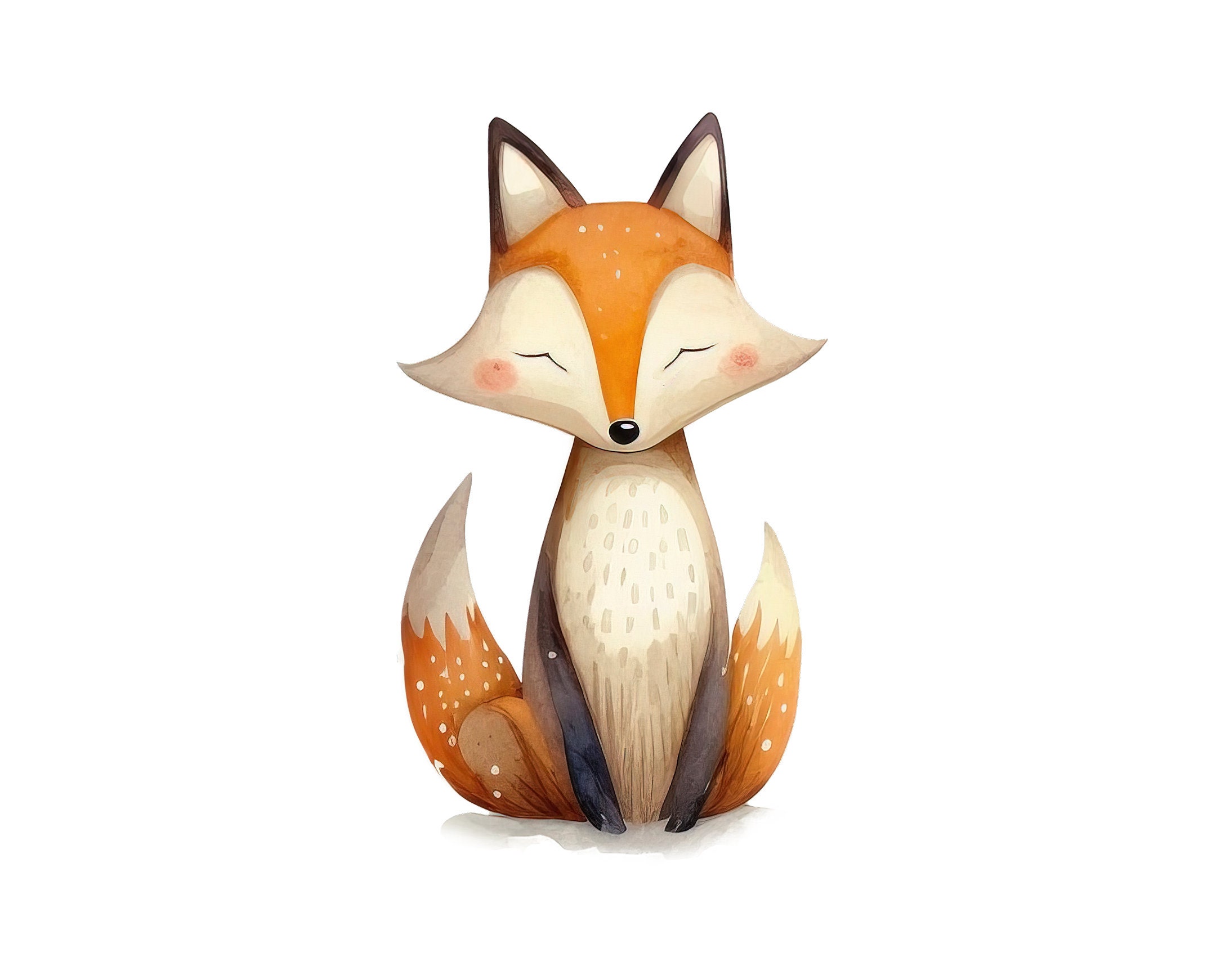 Fox Watercolor Clipart Watercolor Fox Fox Clipart Fox PNG - Etsy