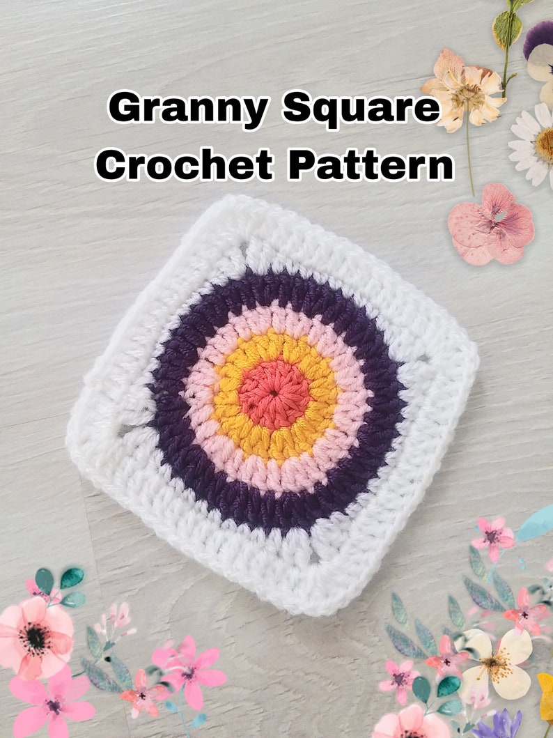 Solid Granny Square Crochet Pattern Beginner Crochet Blanket - Etsy