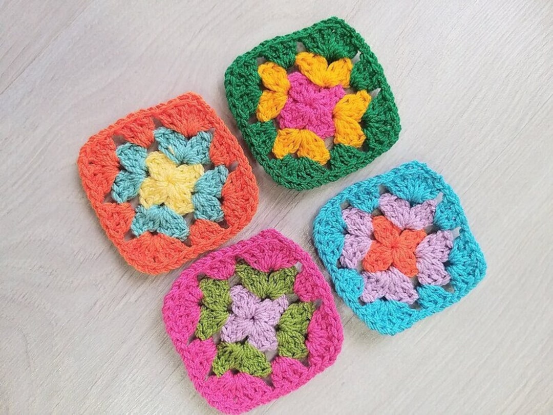 Mini Granny Square Pattern, Small Easy Crochet Granny Square Pattern - Etsy