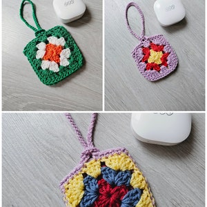 Crochet Granny Square AirPod Case, Small Pounc Pattern, Crochet AirPod ...