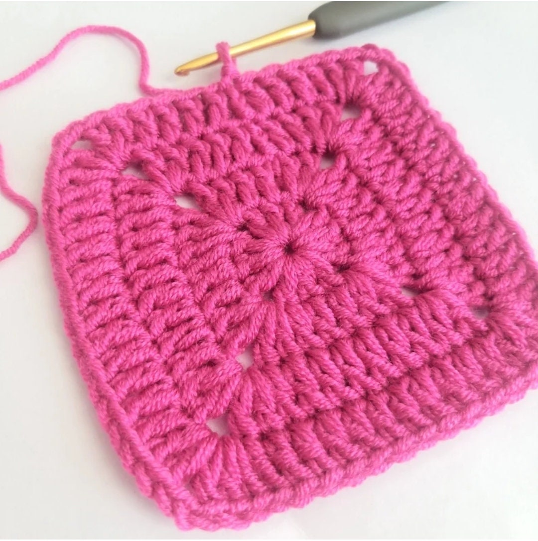 Easy Solid Granny Square Crochet Pattern Beginner Crochet - Etsy Canada