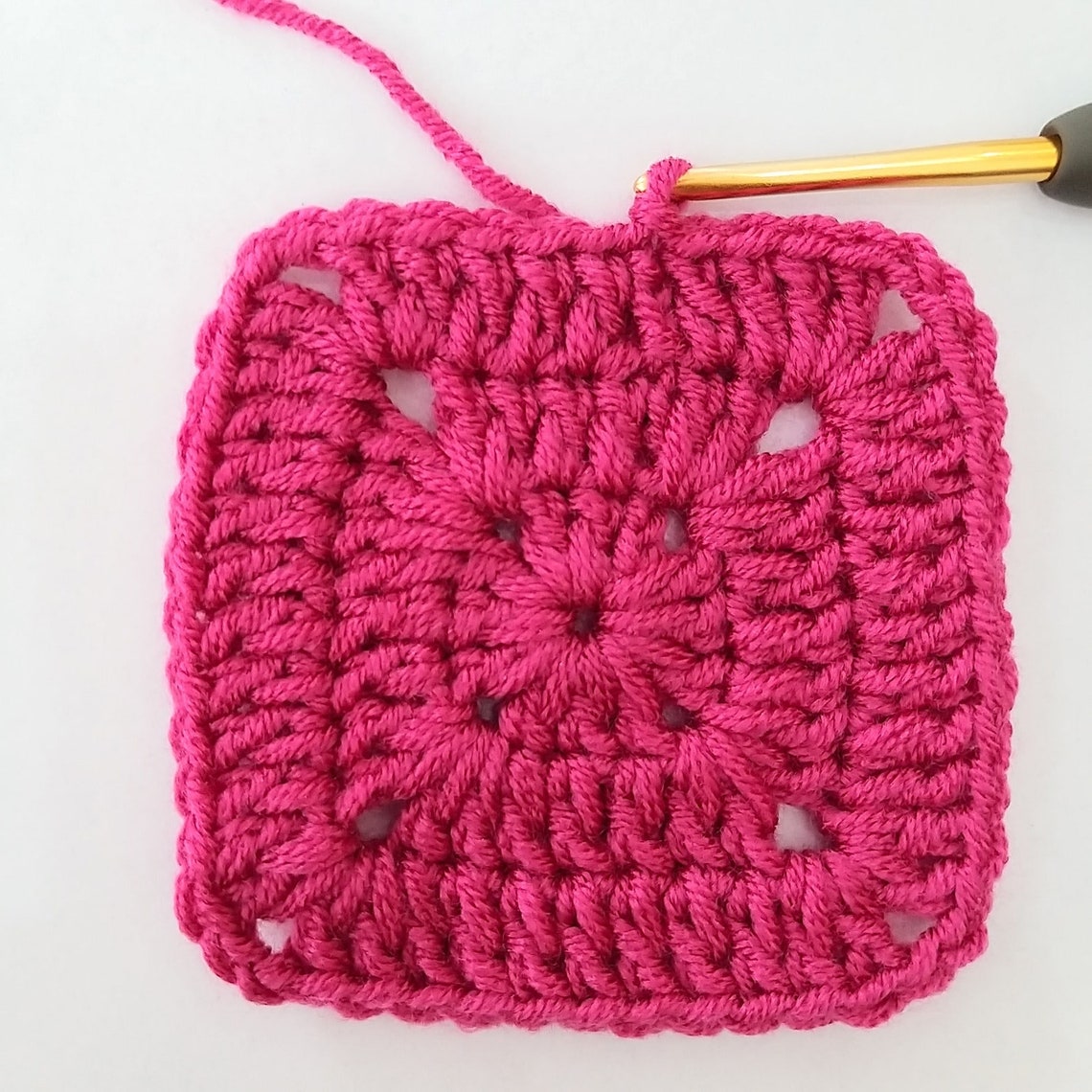 Easy Solid Granny Square Crochet Pattern Beginner Crochet - Etsy