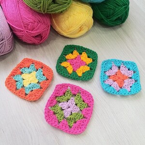 Mini Granny Square Pattern, Small Easy Crochet Granny Square Pattern - Etsy