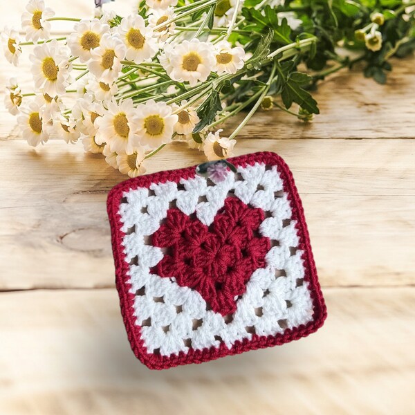 Heart Granny Square Pattern - Etsy