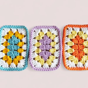 Rectangle Granny Square Crochet Pattern, Easy Granny Square Blanket ...
