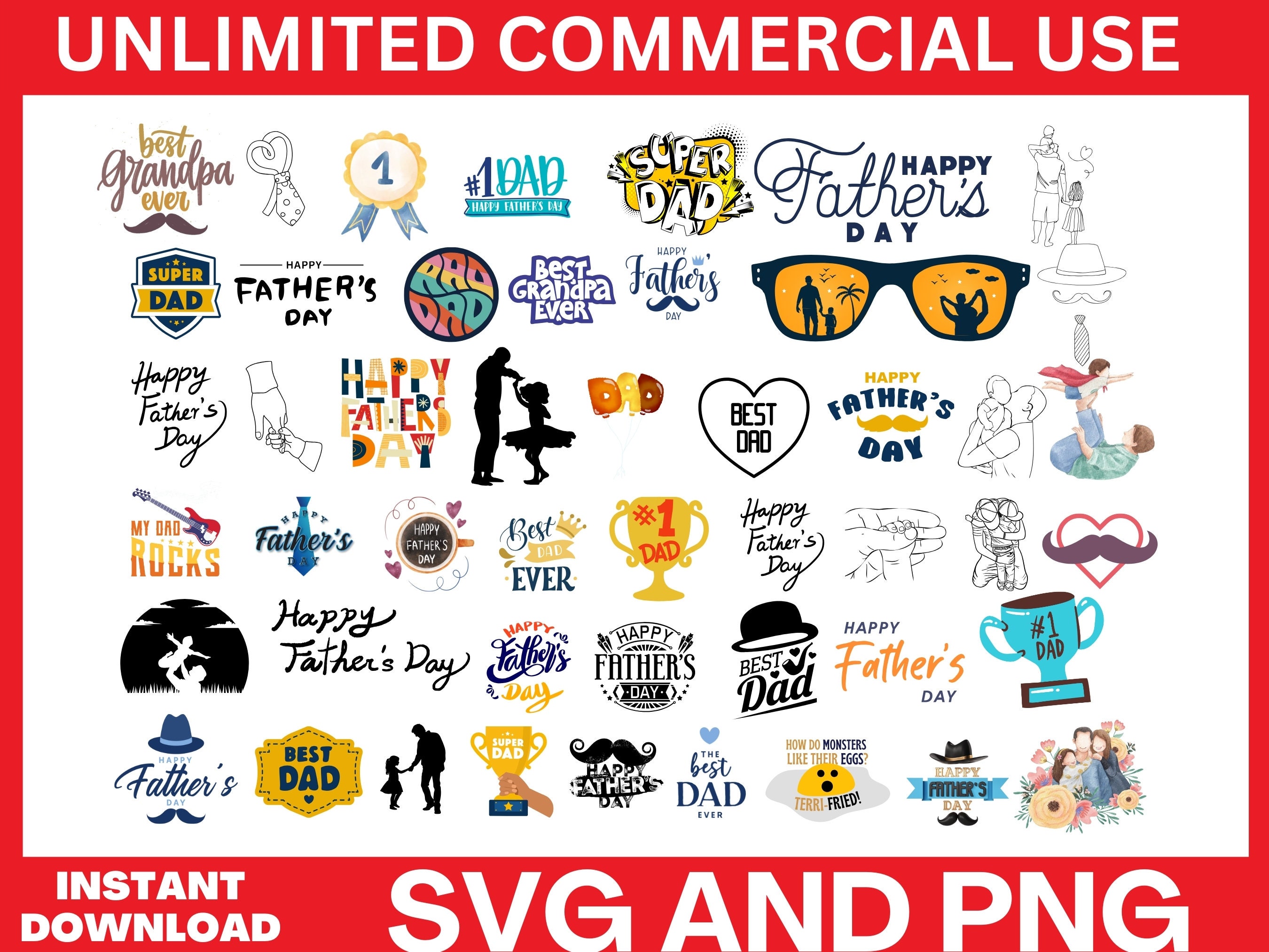 500 Father's Day SVG Bundle | Dad Svg Bundle | Dad Png Bundle | Father ...