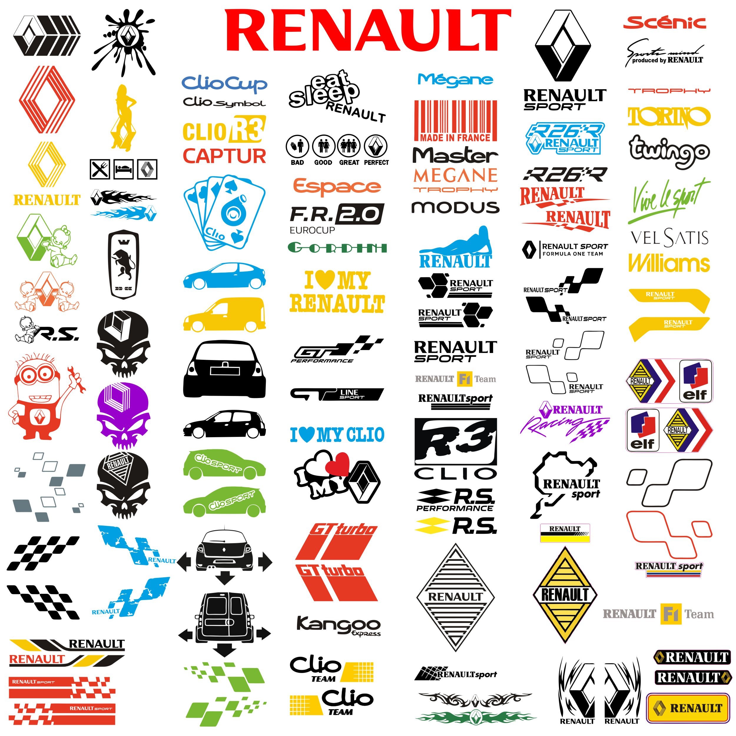 Renault Svg Bundle, Renault Svg Bundle Sticker Vector Ready for Cutter ...