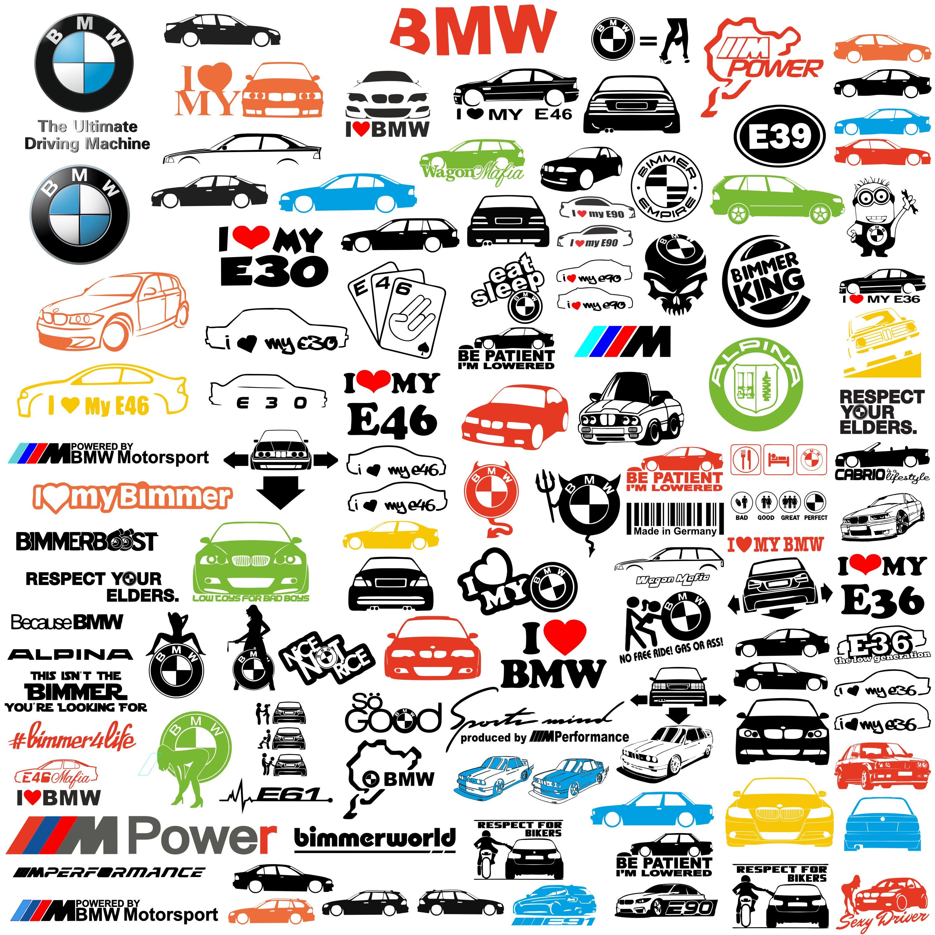 BMW Svg Bundle, BMW Svg Bundle Sticker Vector Ready for Cutter Plotters ...