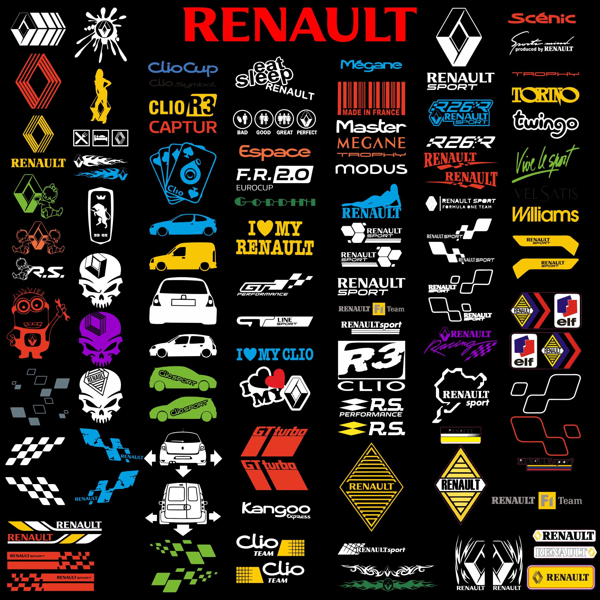 Renault Svg Bundle, Renault Svg Bundle Sticker Vector Ready for Cutter ...