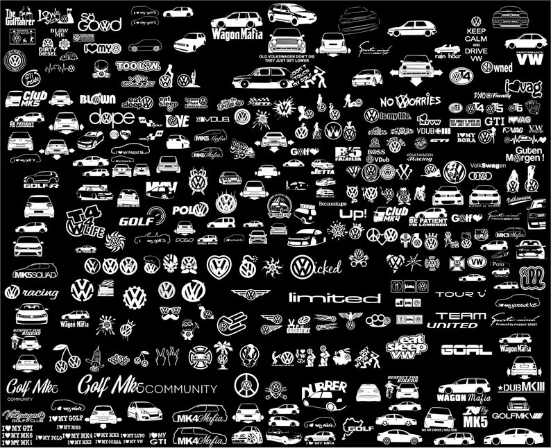 VW Funny Svg Bundle, VW Svg Bundle Sticker Vector Ready for Cutter ...