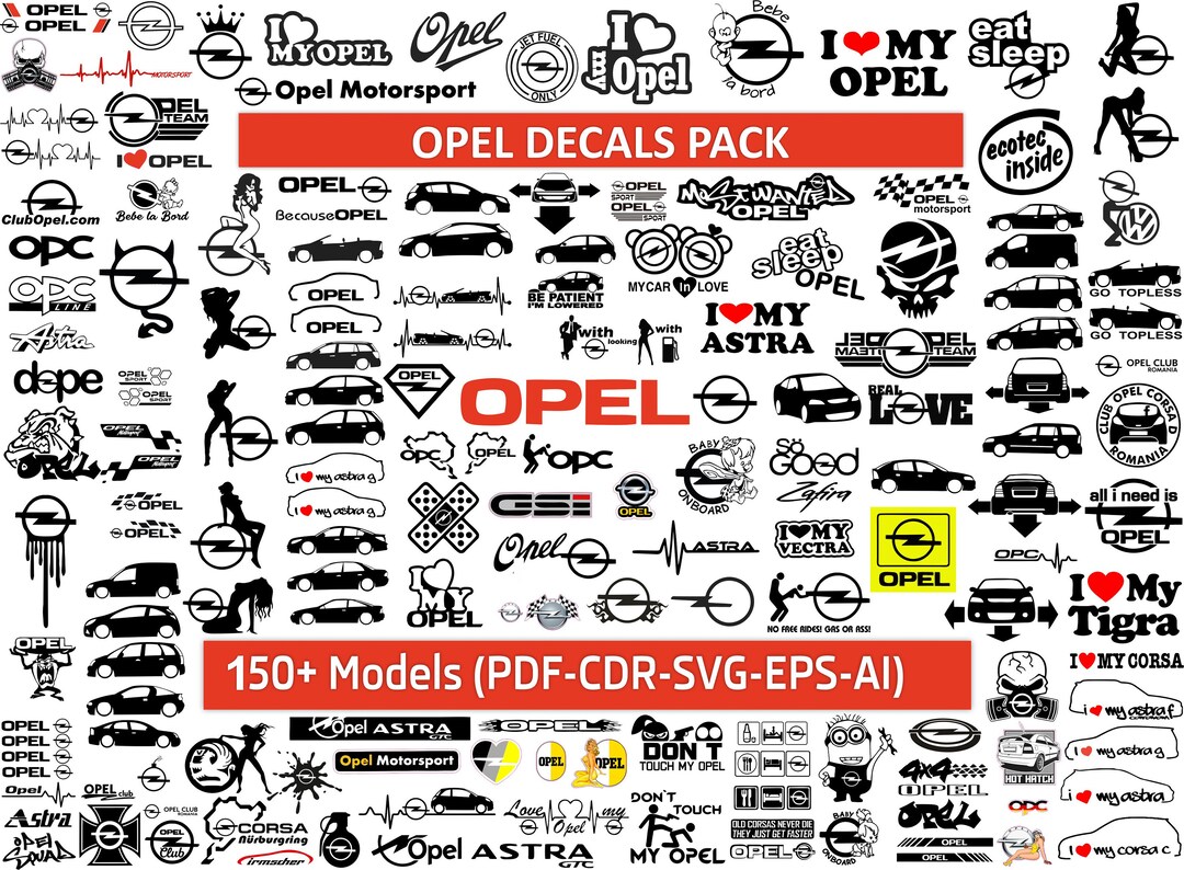 Opel Svg Bundle, Opel Svg Sticker Vector Ready for Cutter Plotters and ...