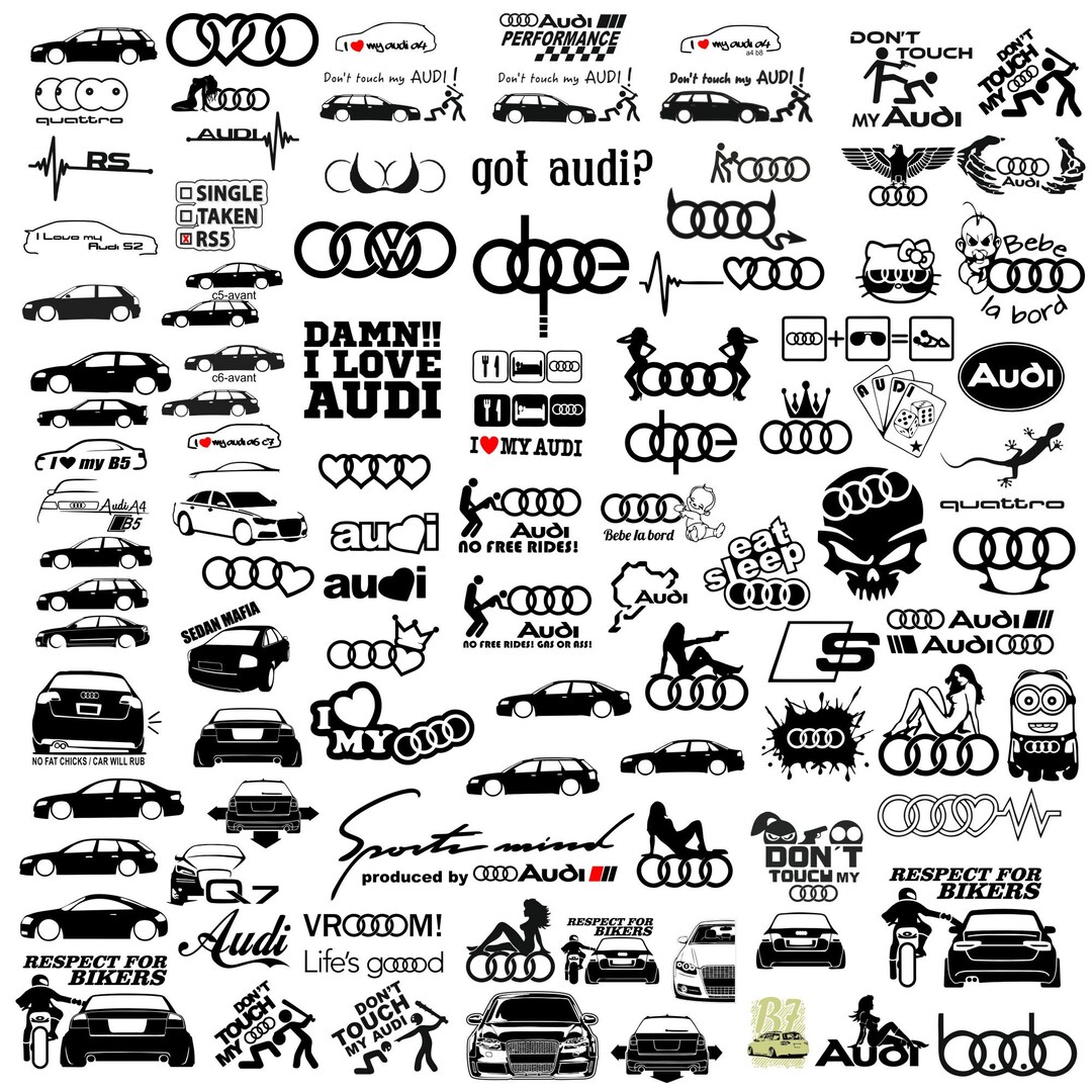 Audi lustige svg Bundle, Audi svg Bundle Aufkleber Vektor bereit für Cutter Plotter und Drucker ...