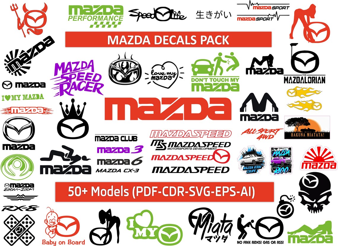 Mazda Svg Bundle, Mazda Svg Sticker Vector Ready for Cutter Plotters ...