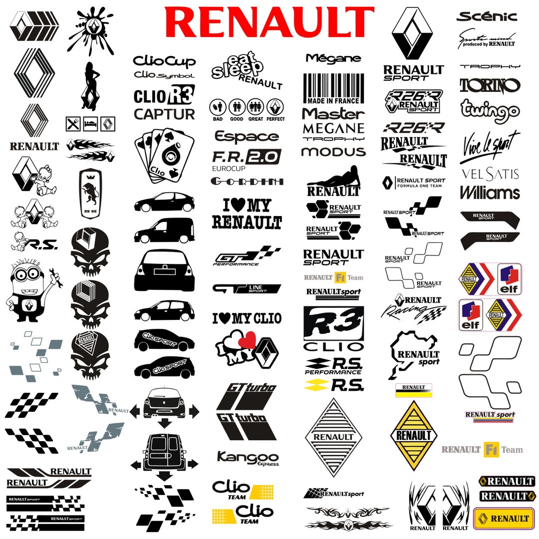Renault Svg Bundle, Renault Svg Bundle Sticker Vector Ready for Cutter ...