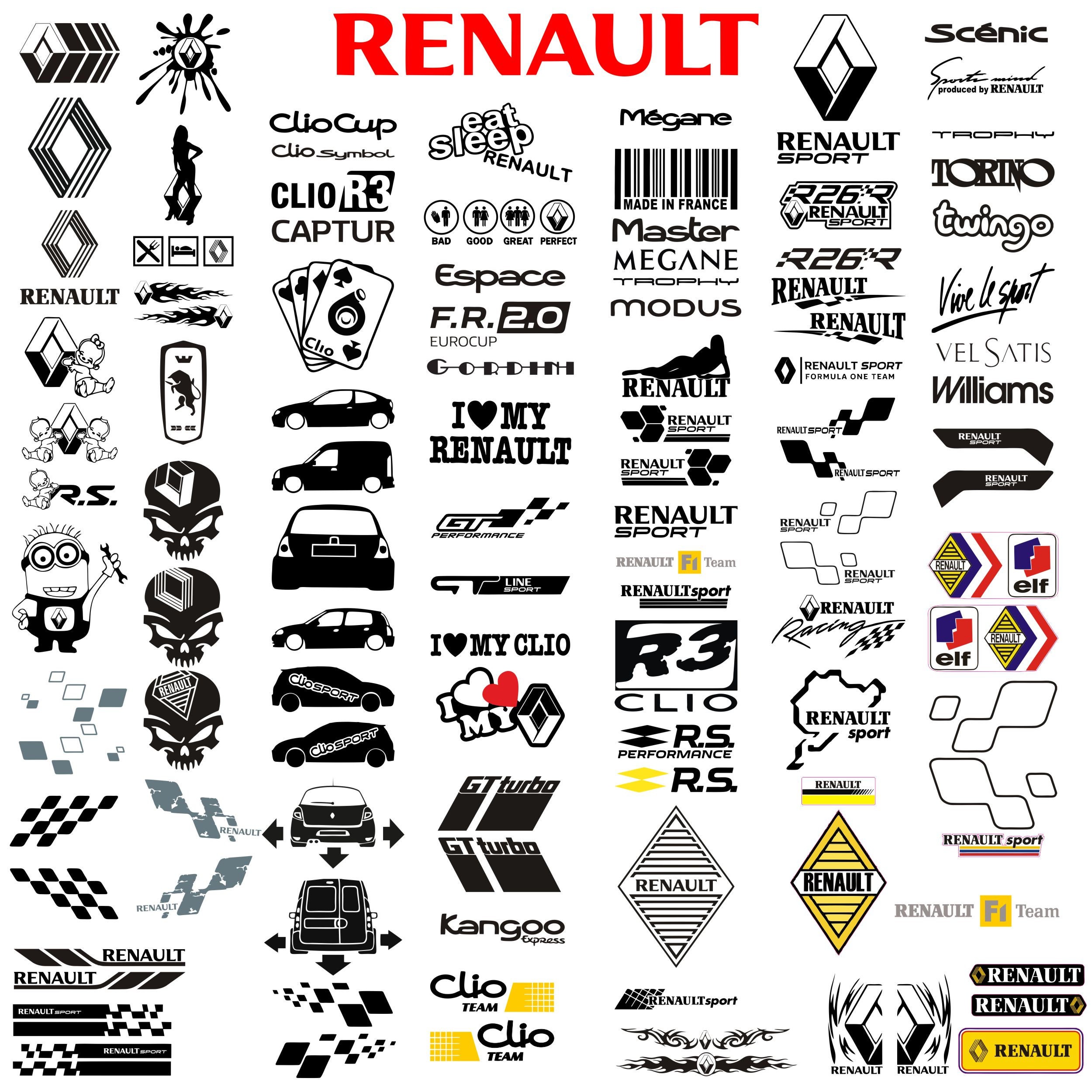 Renault Svg Bundle, Renault Svg Bundle Sticker Vector Ready for Cutter ...
