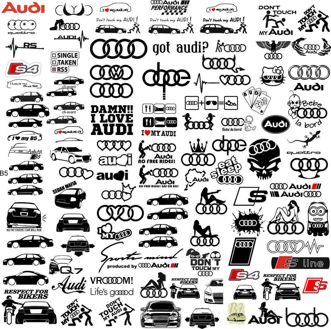 Audi svg Bundle, Audi svg Bundle Aufkleber Vektor bereit für Cutter ...