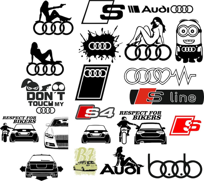 Audi svg Bundle, Audi svg Bundle Aufkleber Vektor bereit für Cutter Plotter und Drucker, Cricut ...