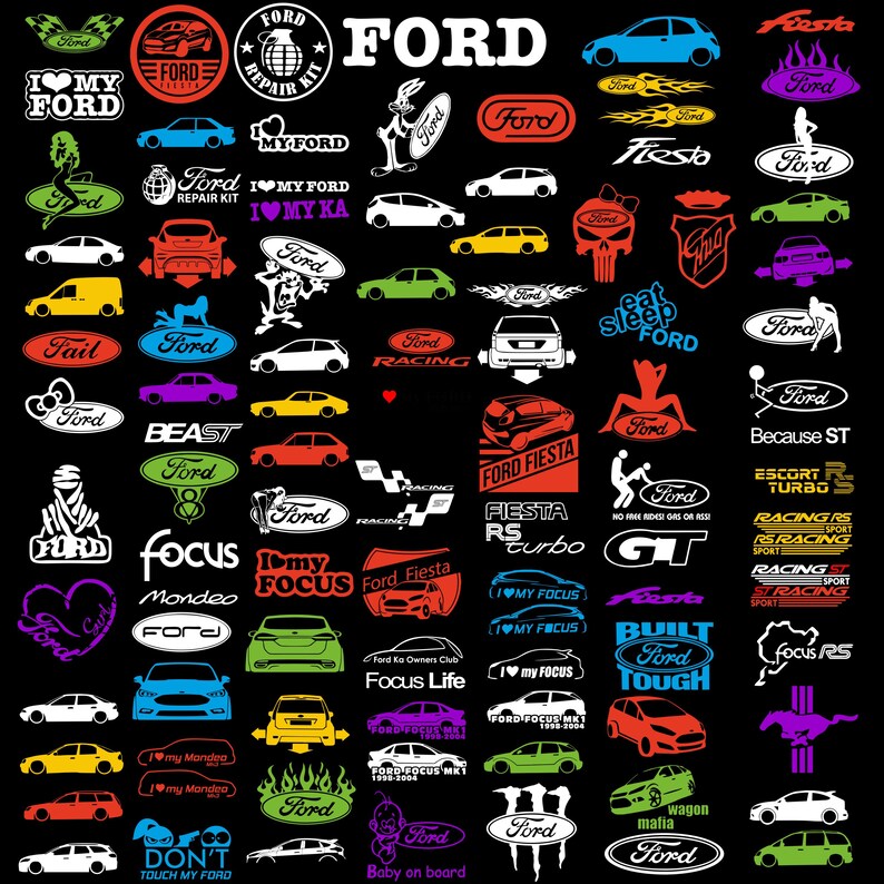 Ford Svg Bundle, Ford Svg Bundle Sticker Vector Ready for Cutter ...