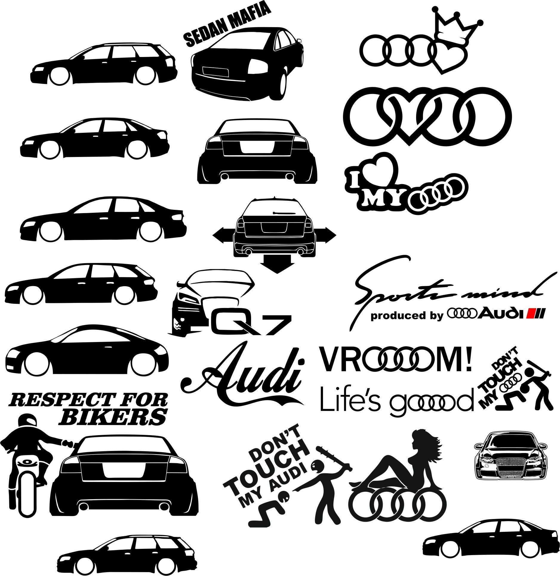 Audi Svg Bundle, Audi Svg Bundle Sticker Vector Ready for Cutter Plotters and Printers, Cricut ...