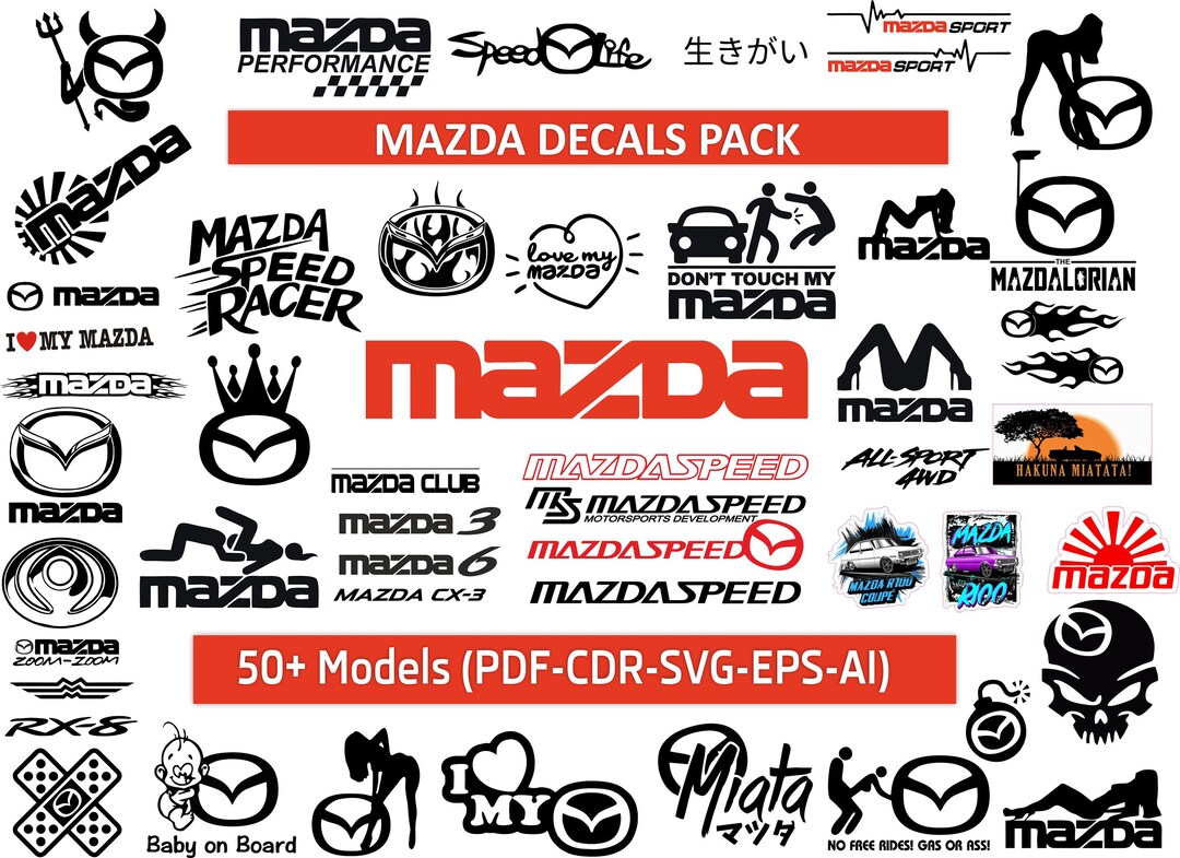 Mazda Svg Bundle, Mazda Svg Sticker Vector Ready for Cutter Plotters ...